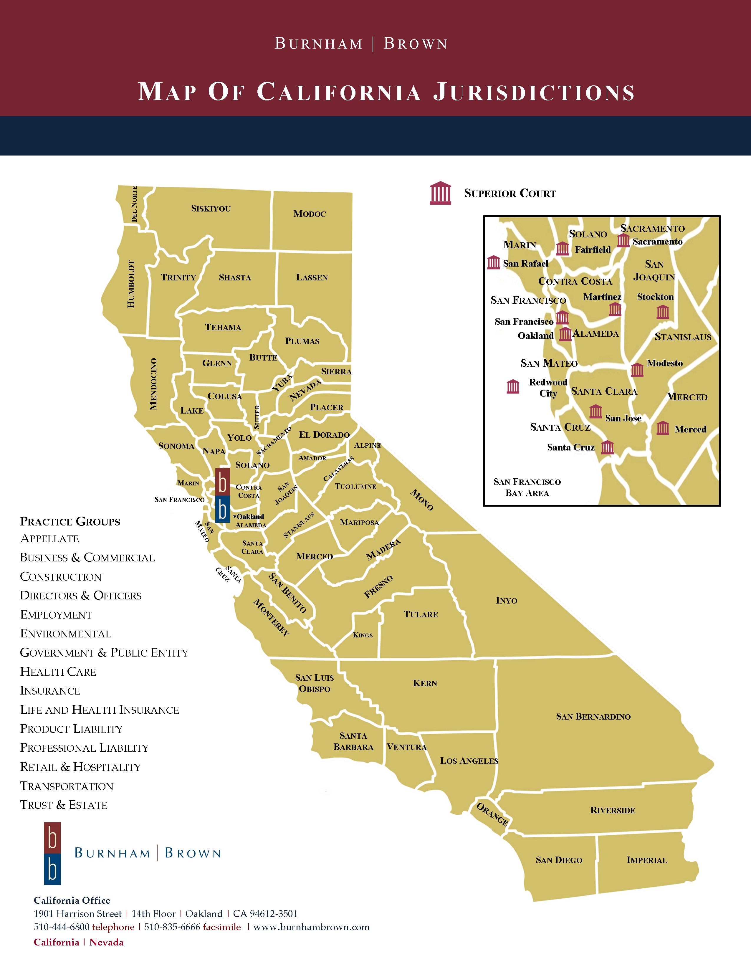 California and Nevada Jurisdictions - Oakland California Litigation Law ...